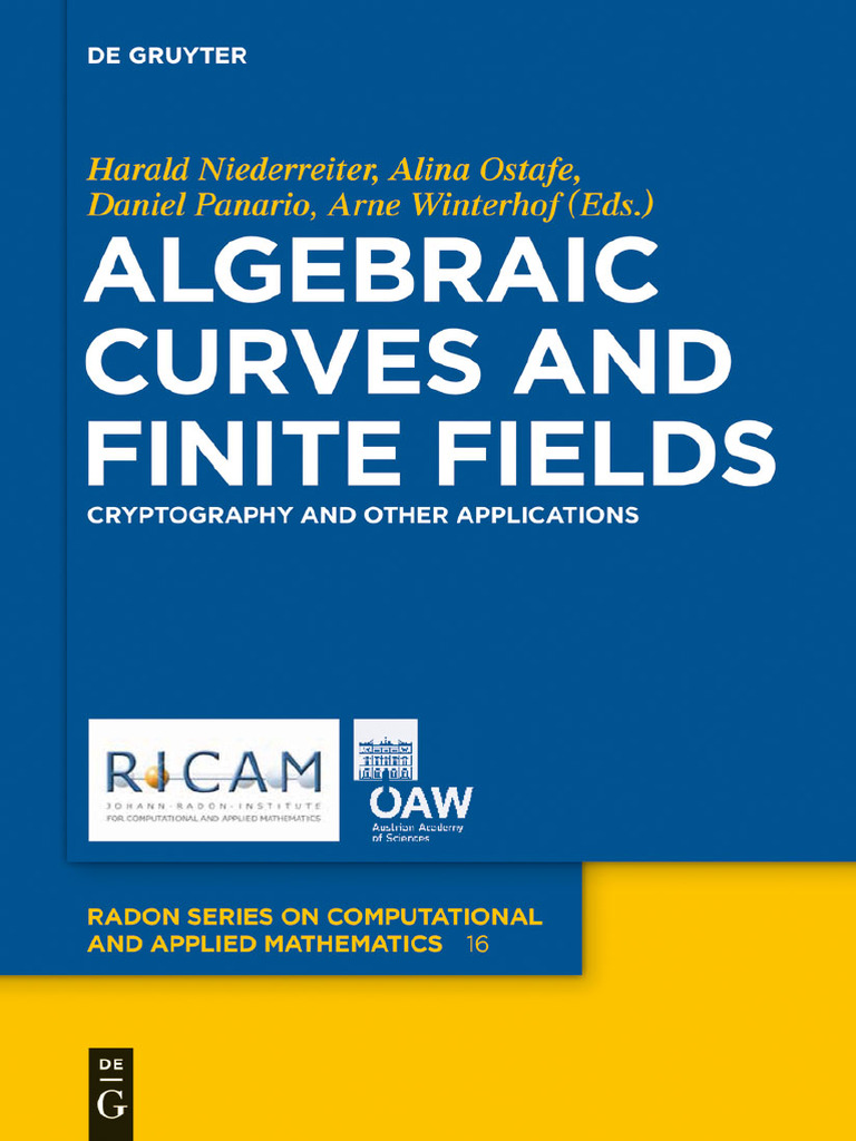 Algebraic Curves and Finite Fields_ Cryptography and Other Applica ...