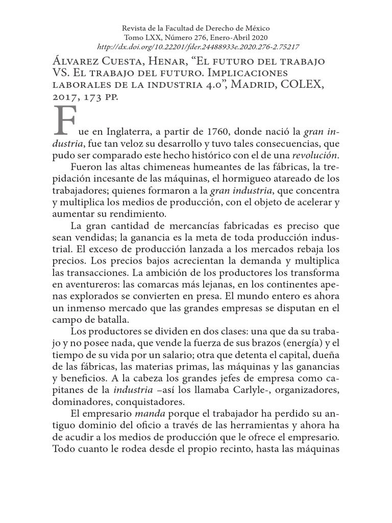 El futuro del trabajo vs el trabajo del futuro | PDF