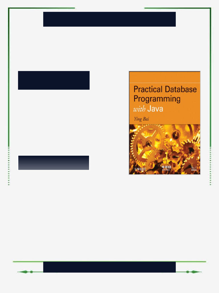 Practical Database Programming with Java 1st Edition Ying Bai ebook guaranteed full access | PDF ...