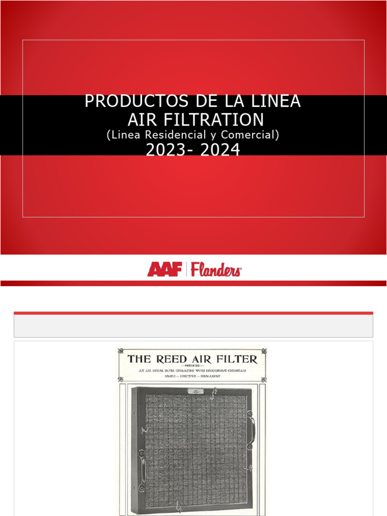 01 AAF Flanders ProductslineUpRev4.5Nov2024 | PDF | Organización ...