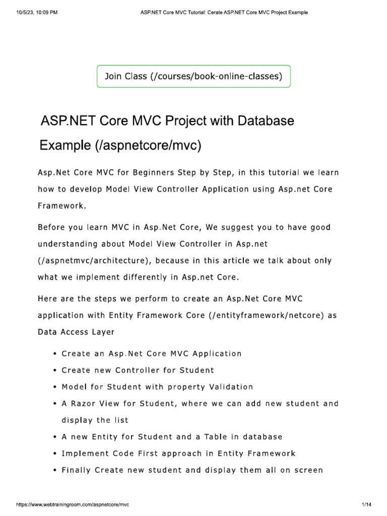 ASP ..Net Core Project | PDF