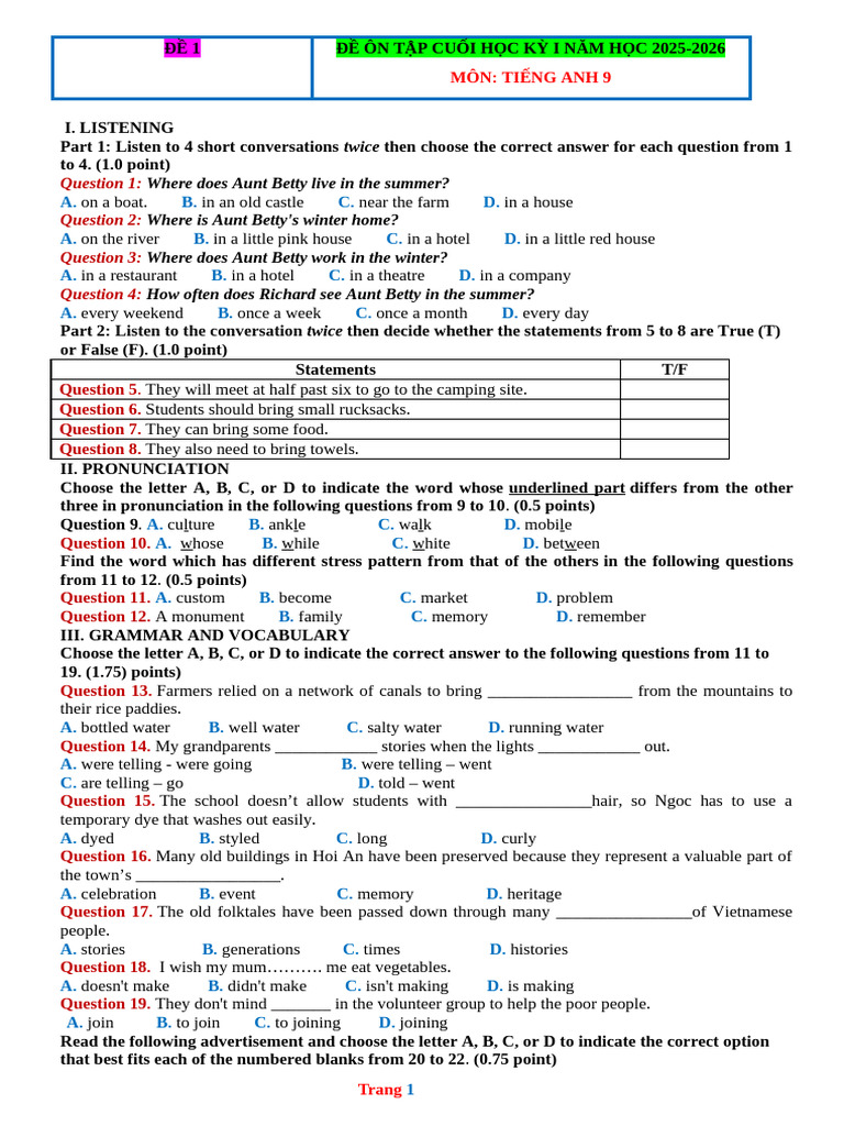 English 9 Midterm Exam Review 2025-2026 | PDF | Edinburgh | Television
