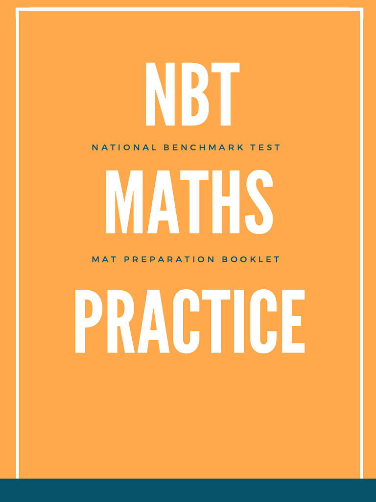 NBT Maths (MAT) Preparation Booklet-1(1) | PDF | Trigonometric ...