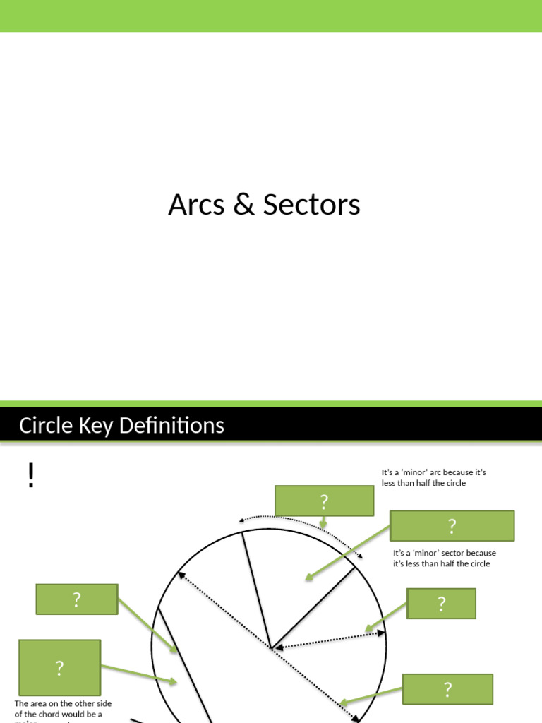 PPT - Arcs and Sectors | PDF | Area | Circle