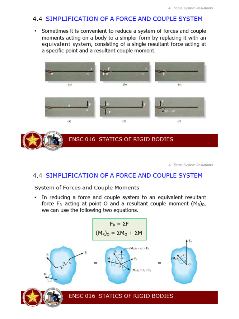 Lecture5 - Force System Resultants p2-1 | PDF | Force | Applied And ...
