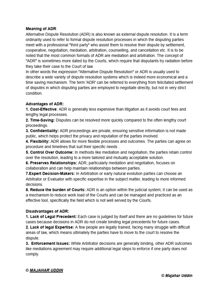Understanding Alternative Dispute Resolution | PDF | Alternative ...