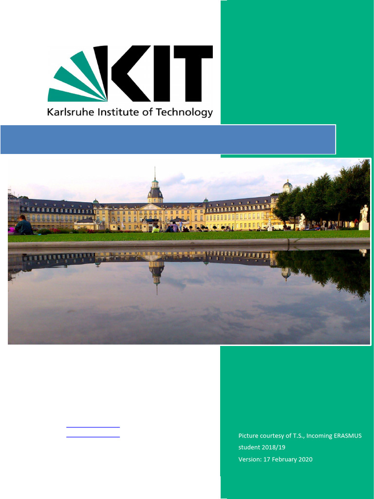 KIT Visiting Student Handbook 2020 | PDF | Cost Of Living | Academic Term