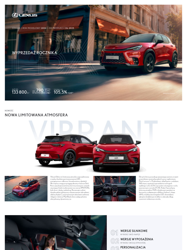 lexus lbx cennik 2025 | PDF