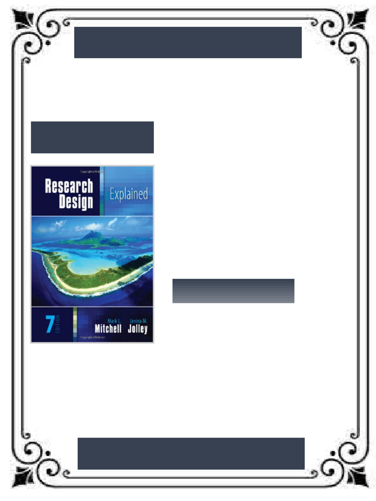 Research Design Explained 7th Edition Mark L. Mitchell ebook safe ...