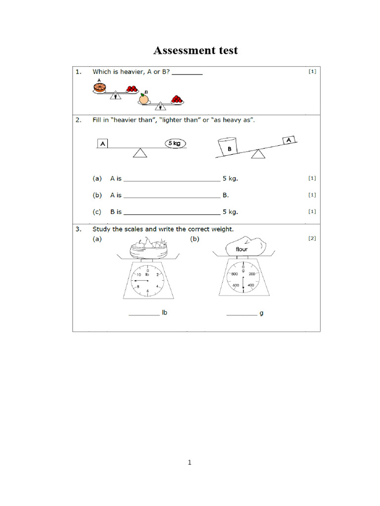 Lesson 1 Assessment Test | PDF