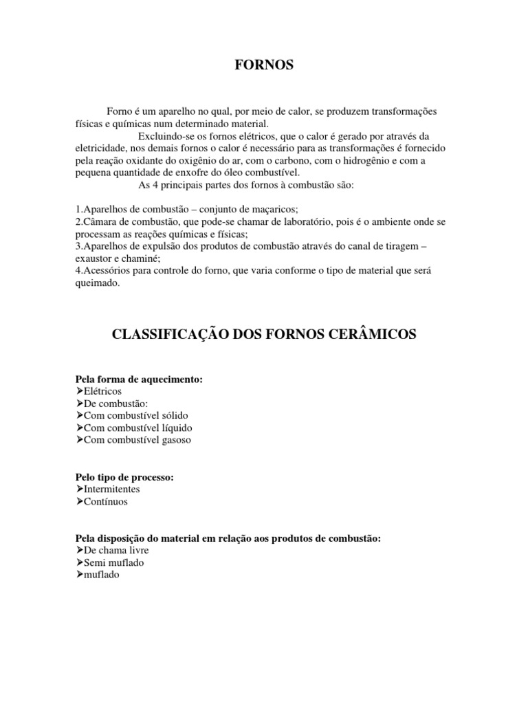 Fornos Industriais | PDF | Forno | Combustão