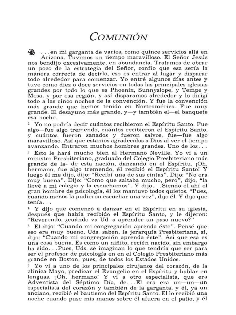 Comunion-William Marion Branham | PDF