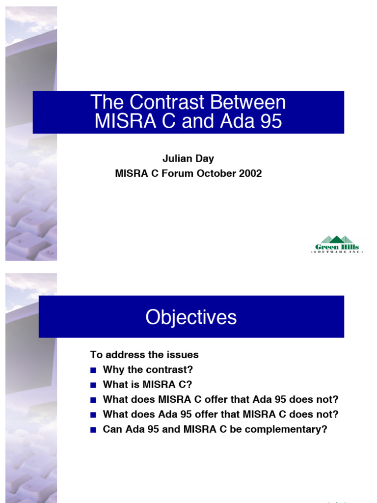 MISRA C And Ada | PDF | Compiler | Information Technology