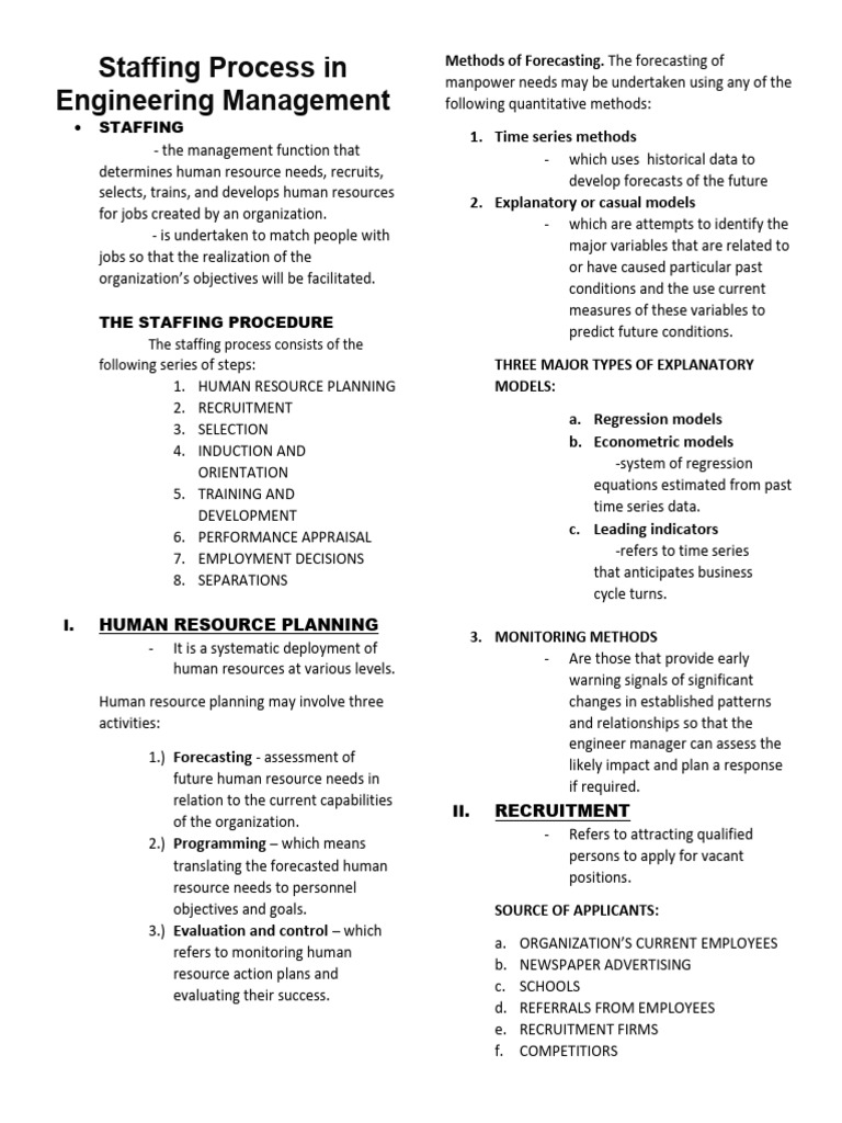 Staffing The Engineering Organization | PDF