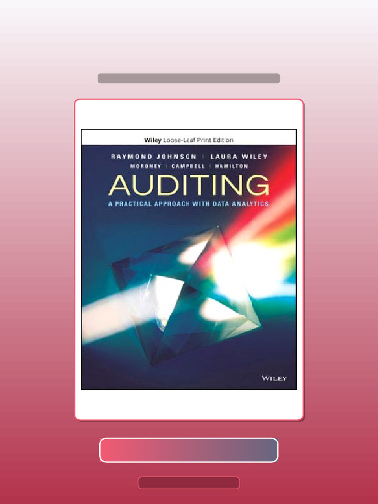 Test Bank for Auditing a Practical Approach With Data Analytics 1st ...