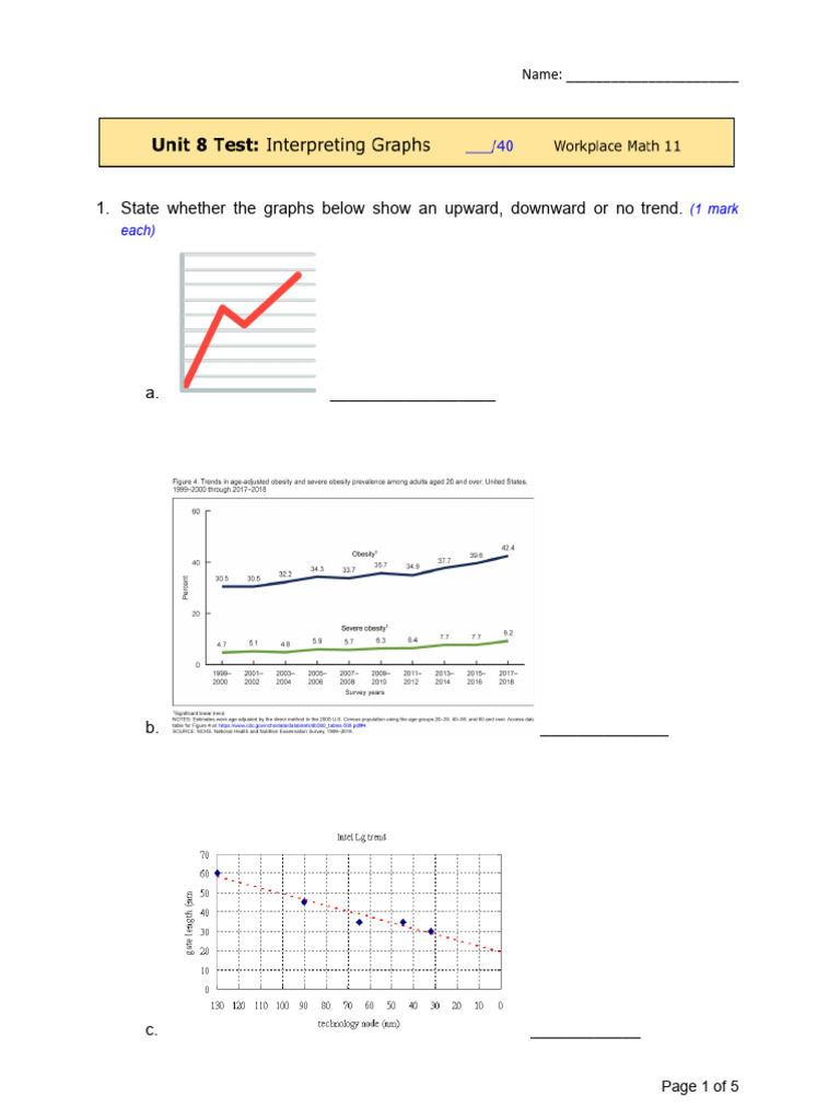 5. Unit 8, Interpreting Graphs Test - WPM 11 | PDF