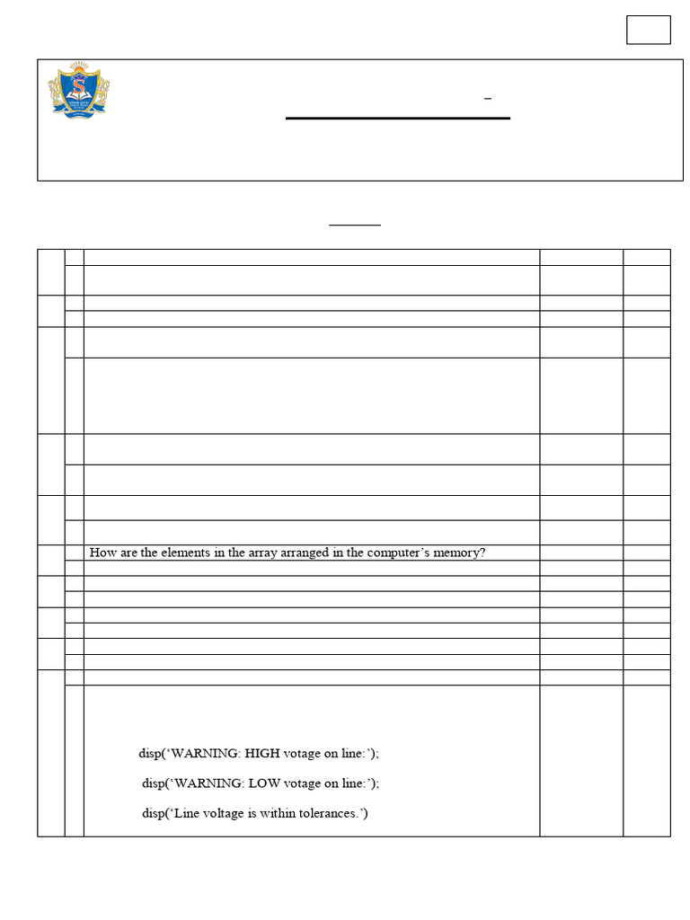 19EC0451 MATLAB Programming | PDF