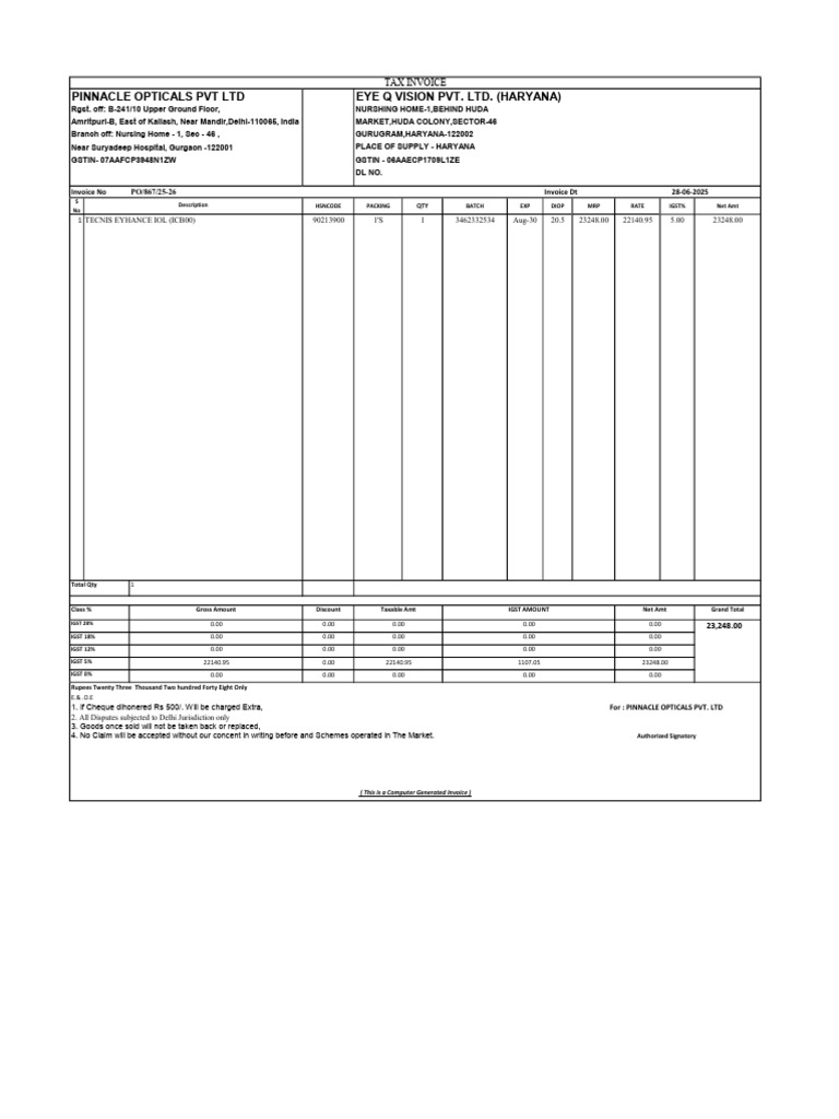 IOL INVOICE ANJU | PDF | Taxation | Payments