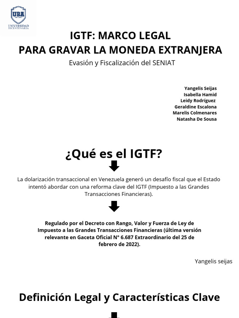 IGTF: Marco Legal y Desafíos Fiscales | PDF | Evasión de impuestos ...