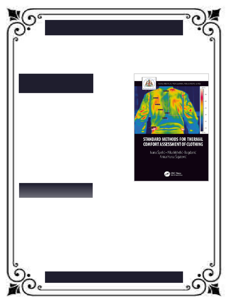 Standard Methods For Thermal Comfort Assessment of Clothing 1st Edition ...