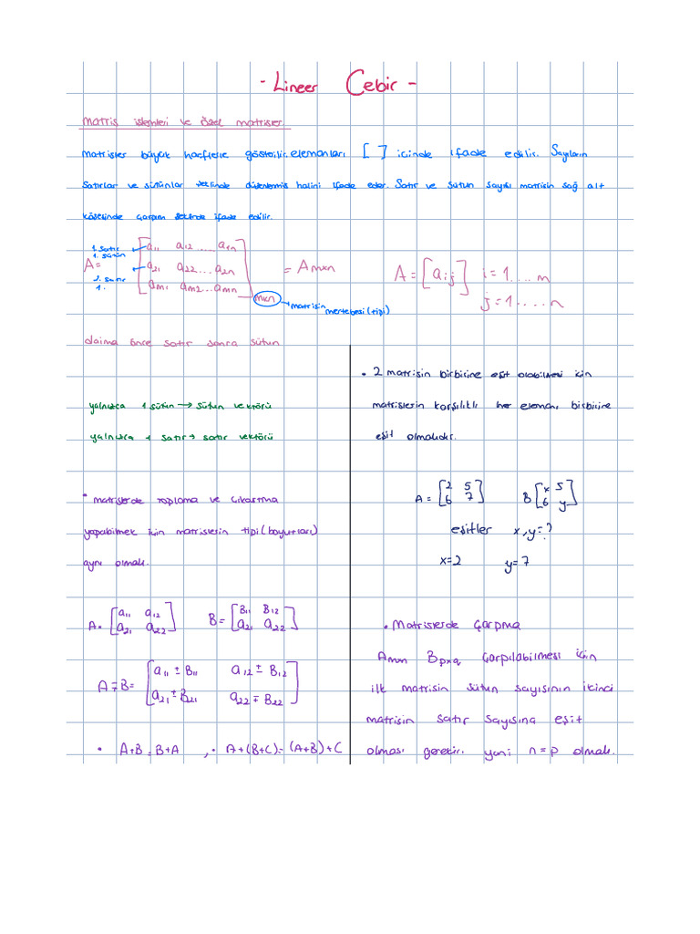 Lineer Cebir | PDF
