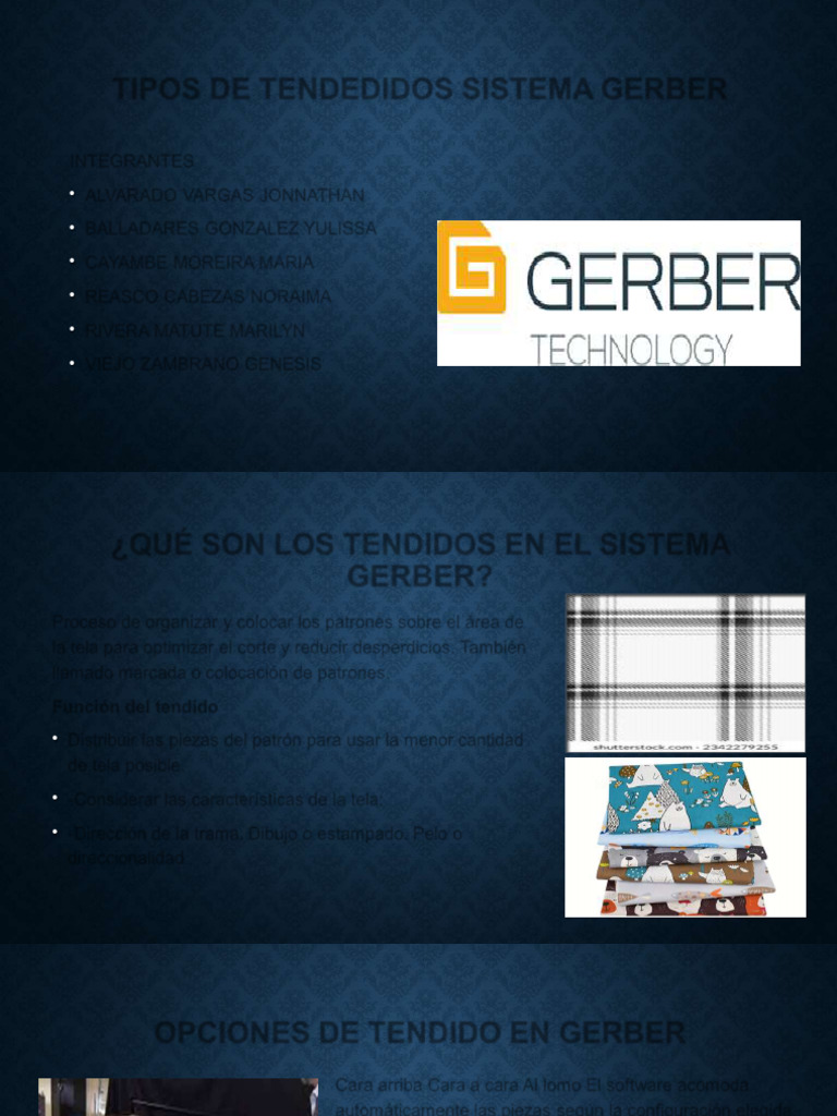 Tipos de Tendido en Sistema Gerber | PDF | Textiles | Ropa