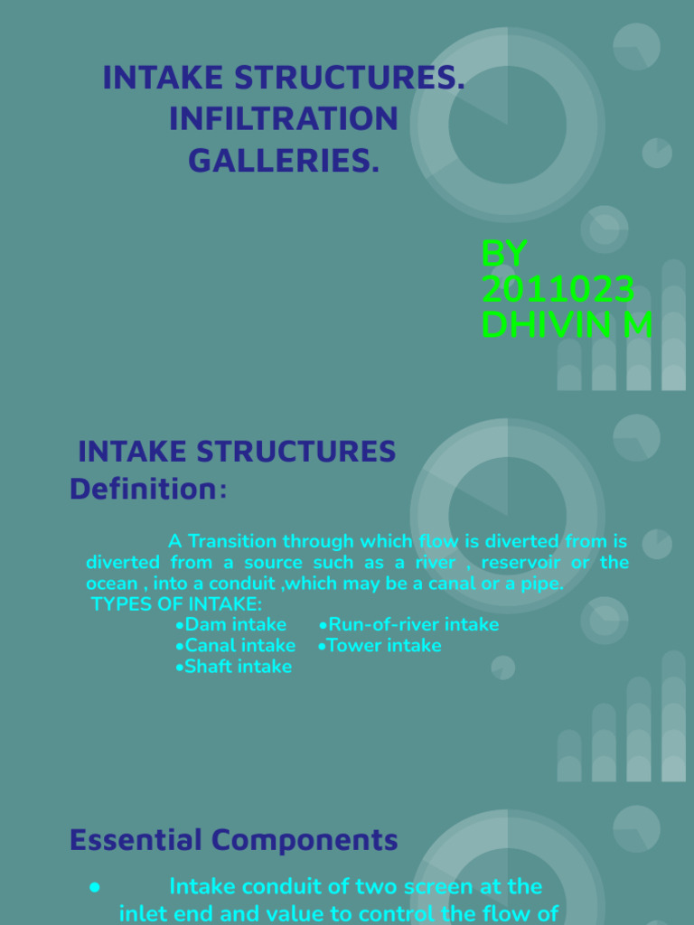 INTAKE STRUCTURES. INFILTRATION GALLERIES. | PDF | Water | Trench
