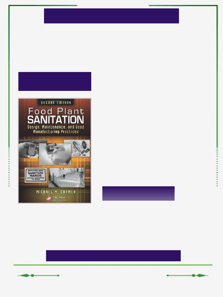 Food Plant Sanitation Design Maintenance and Good Manufacturing ...