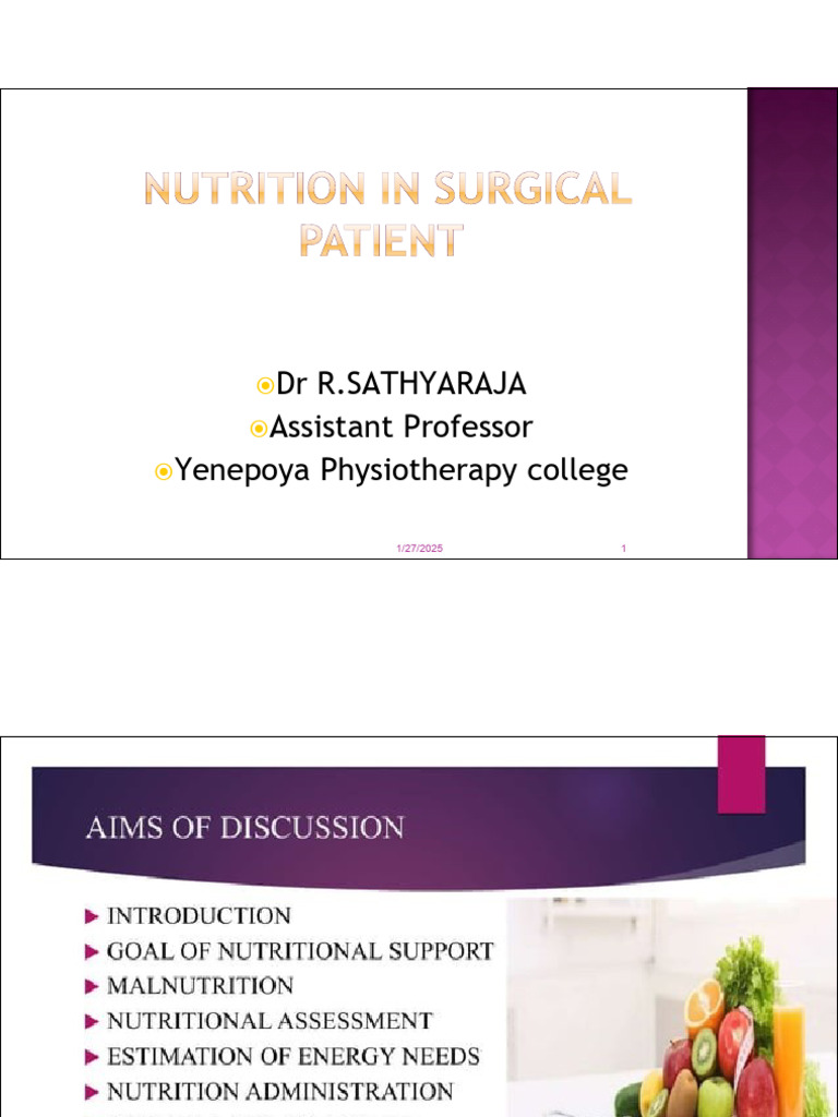 01.nutrition in Surgery | PDF