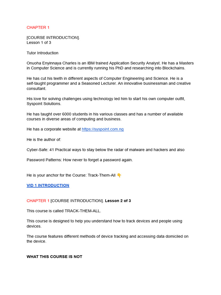 Chapter 1 Course Introduction | PDF | Mobile App | Information Technology