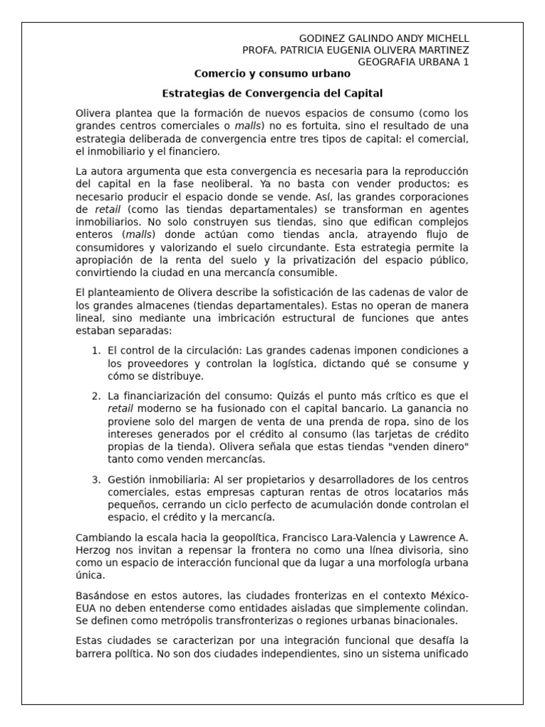 Comercio y Consumo GU1 | PDF | Capital (economía) | México