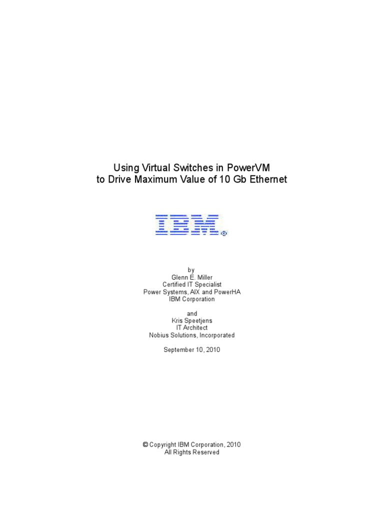 PowerVM VirtualSwitches 091010 | PDF | Computer Network | Network Switch