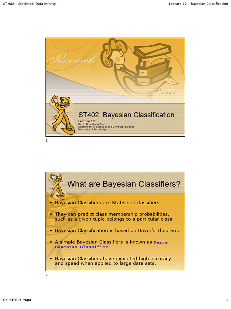8_Lecture13- Bayesian Classification_2 -2 Slides Pp | PDF | Bayesian ...