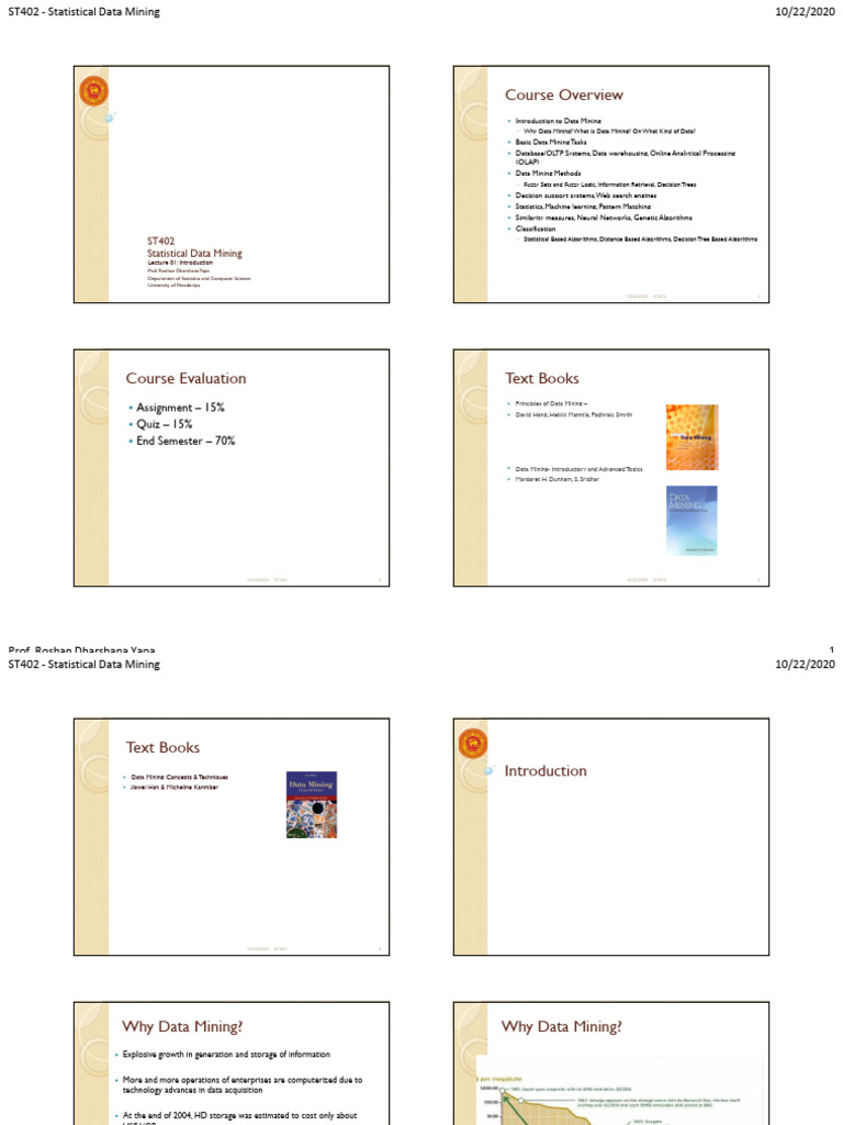 1 Lecture01 Introduction | PDF | Time Series | Data Mining