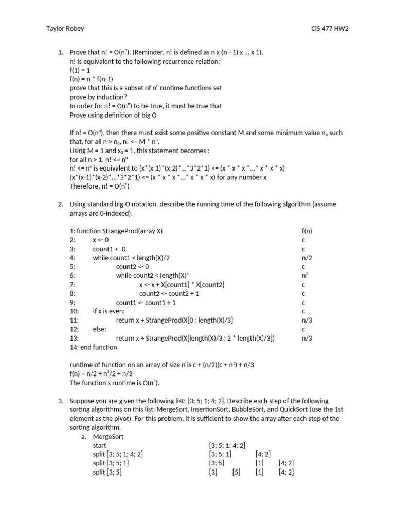 CIS 477 HW2 | PDF | Limit (Mathematics) | Mathematical Logic
