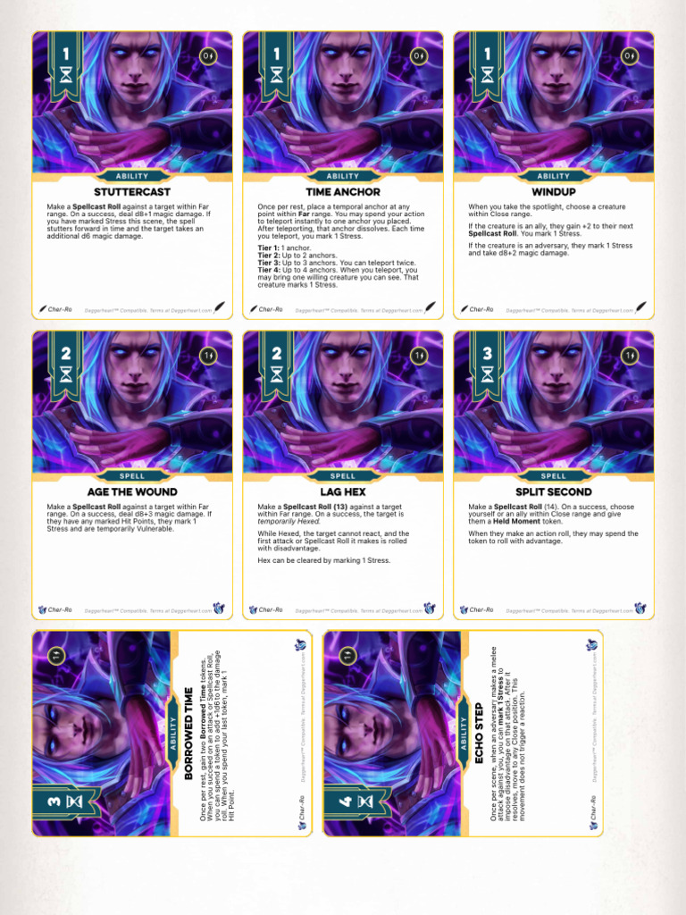 Chronos Domain Sheet Pack | PDF