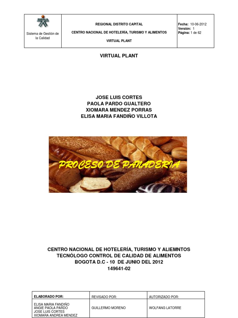 Virtual Plant Proceso Panaderia | PDF | Análisis de Riesgo y Puntos ...