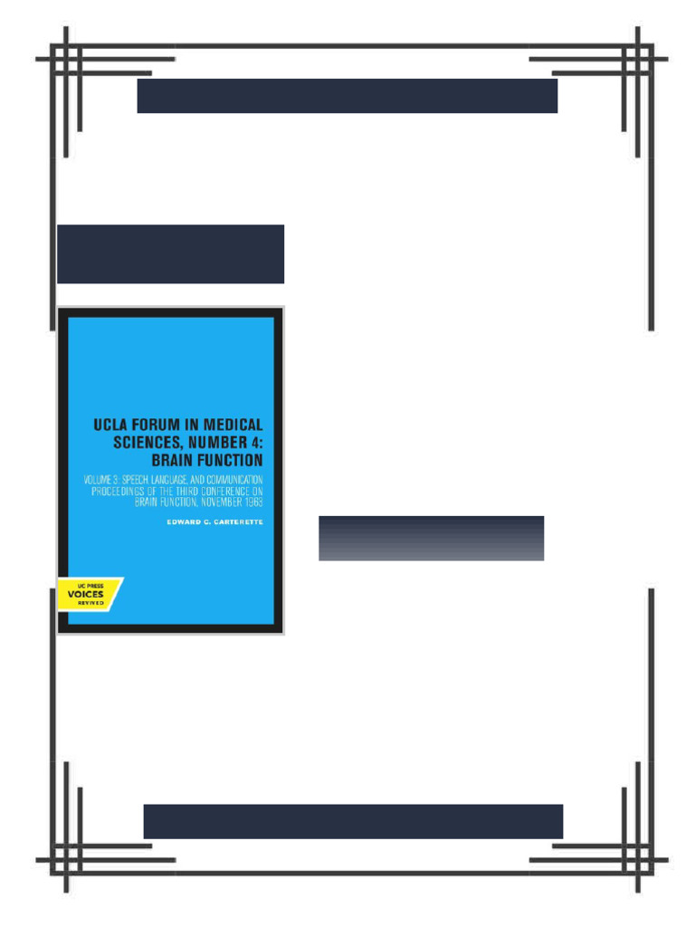 Brain Function Volume 3 Edward C. Carterette online ebook pdf | PDF