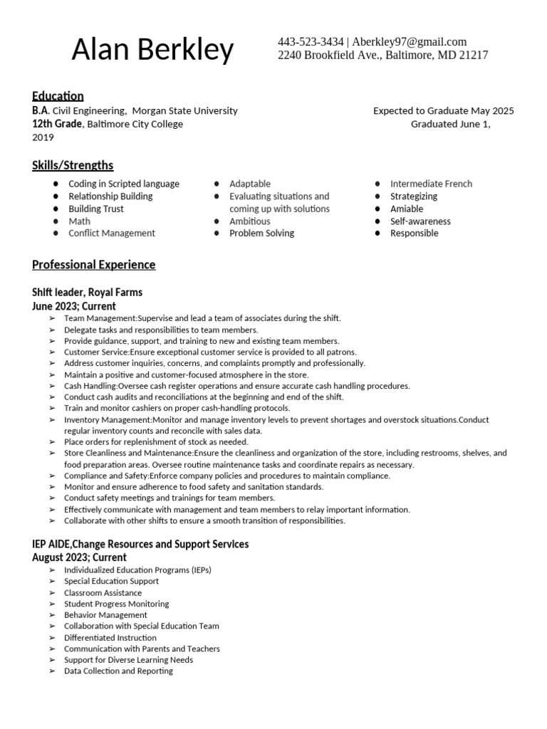 Alan Berkley 2024 Resume | PDF | Point Of Sale