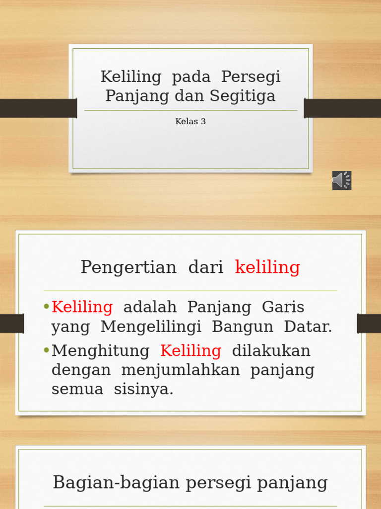 Keliling Pada Persegi Panjang Dan Segitiga | PDF