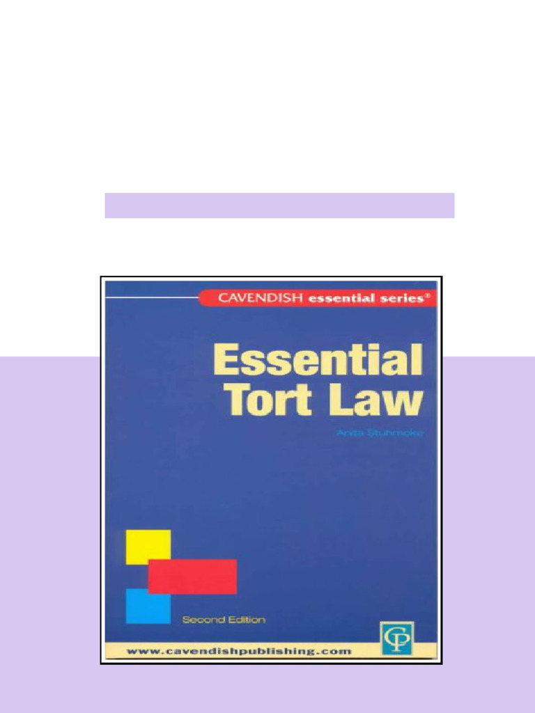 Essential Tort Law 2nd Edition Essential Anita Stuhmcke - ebook and ...