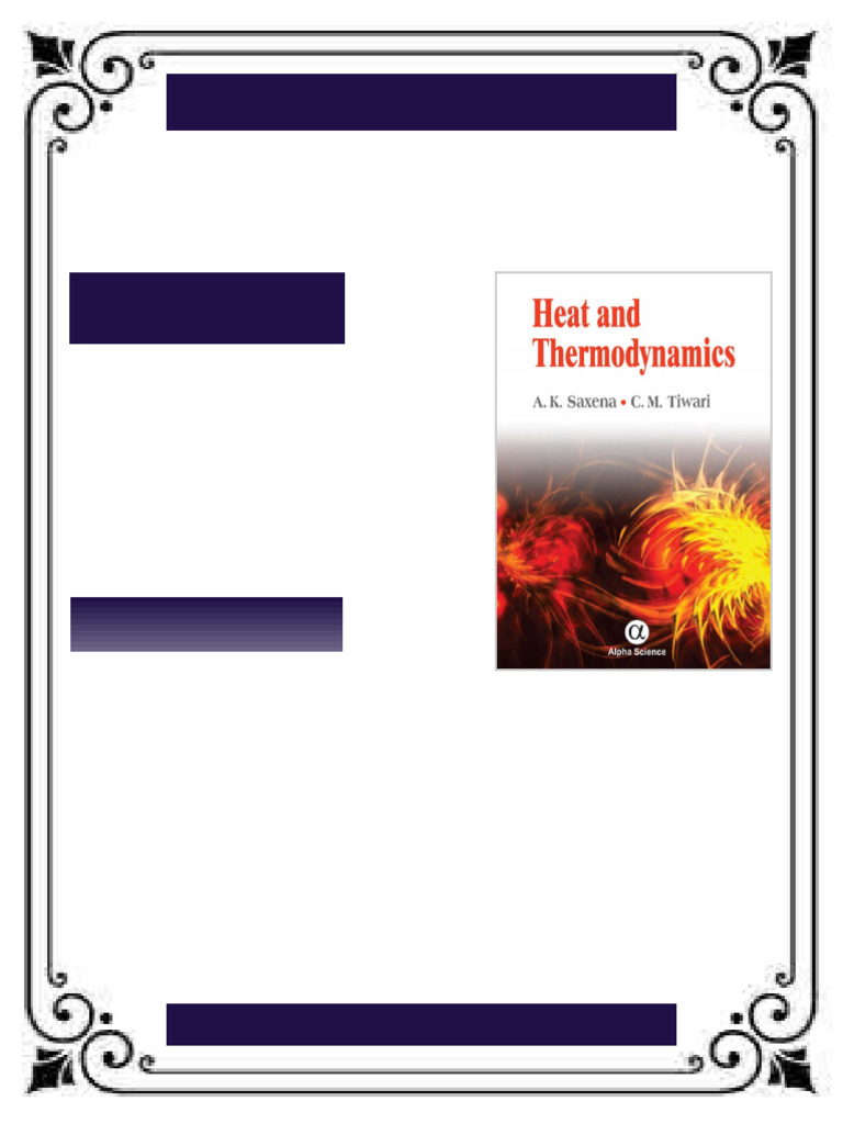 Heat and Thermodynamics 1st Edition A. K. Saxena ebook pre-release pdf ...