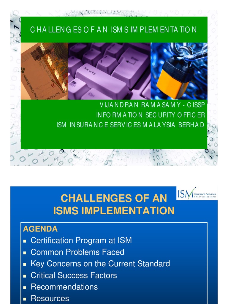 Vijay - Challenges of An ISMS Implementation | PDF | Information Security | Internal Audit