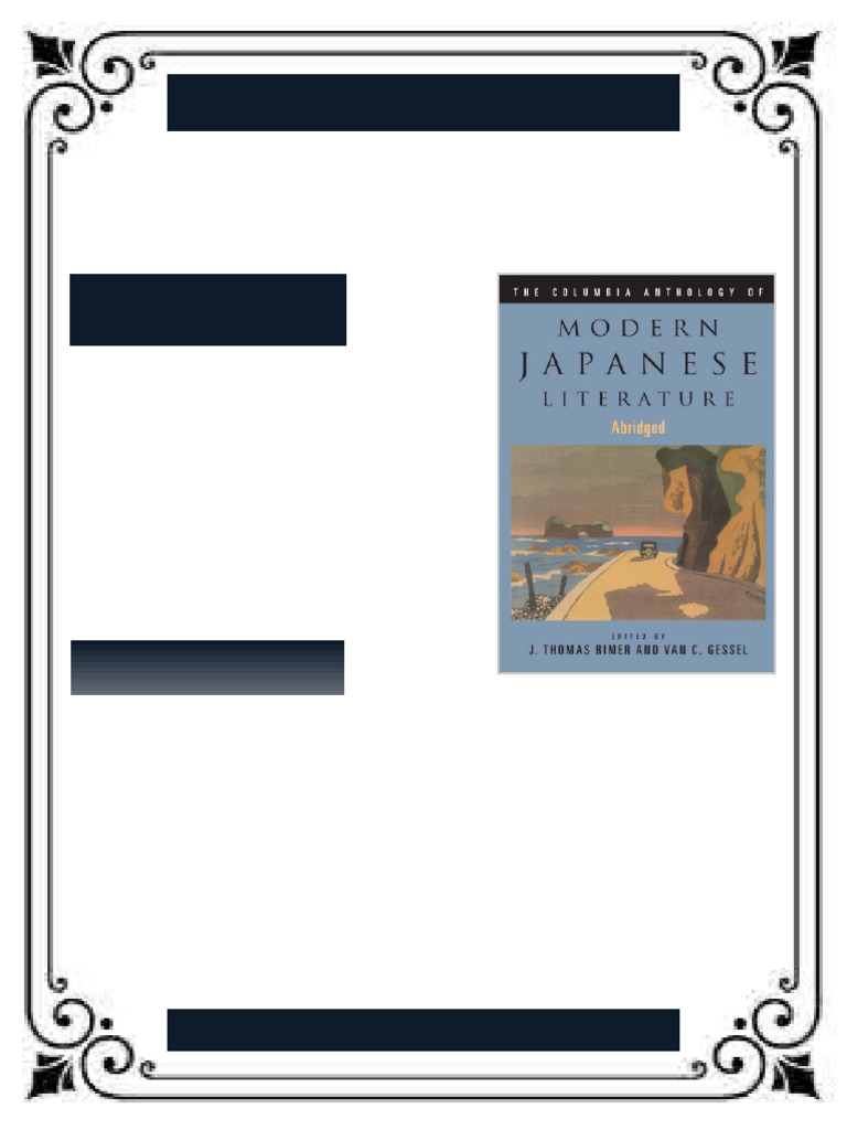 The Columbia Anthology of Modern Japanese Literature J. Thomas Rimer ...