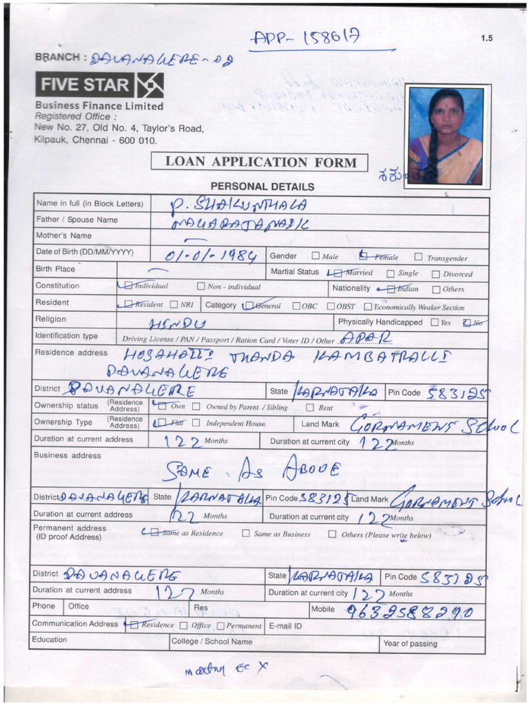 File LA-1944762 Scan Application Form | PDF | Financial Services