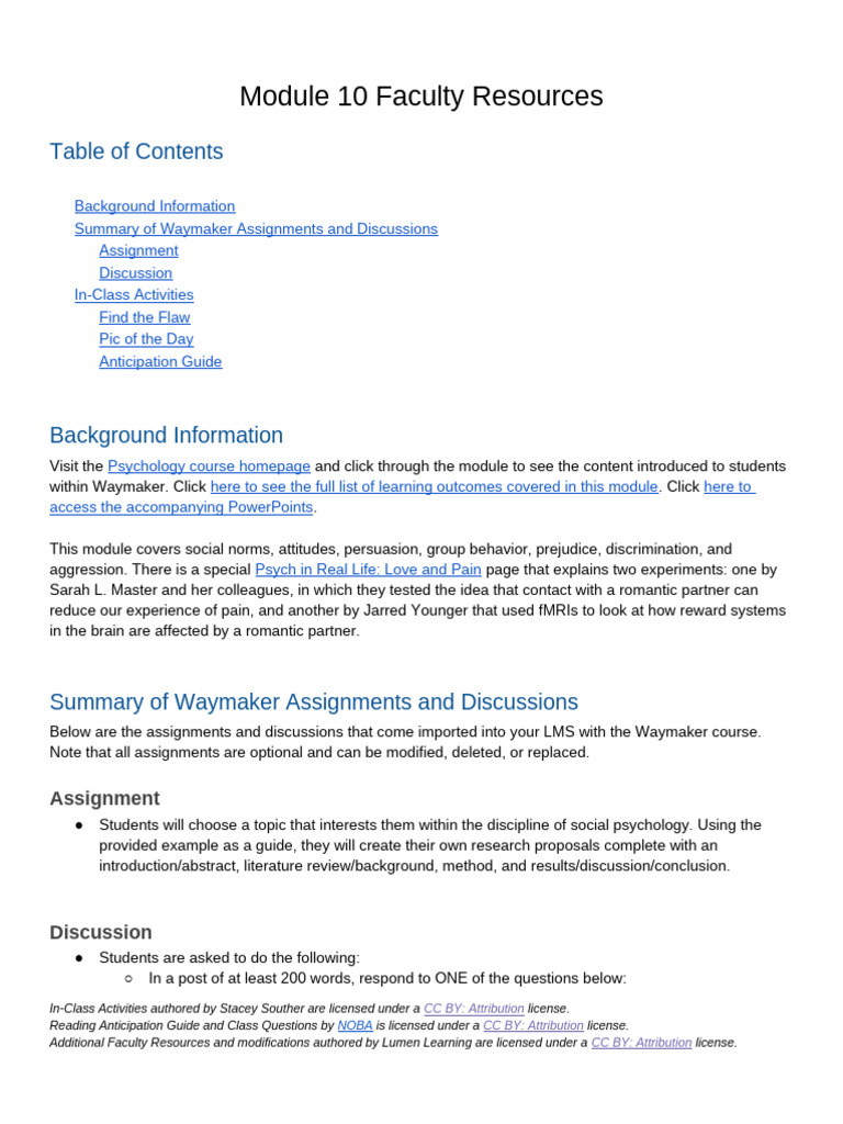 Module 10 Resources_ Social Psychology | PDF | Social Psychology ...