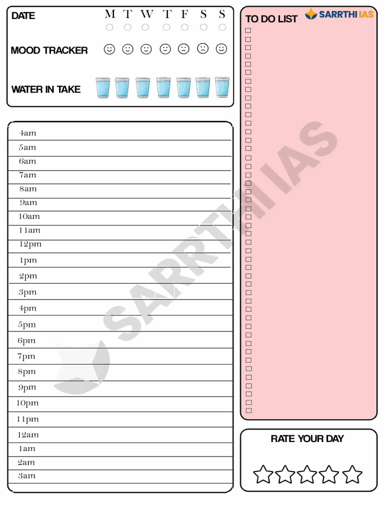 Daily Routine Sheet | PDF