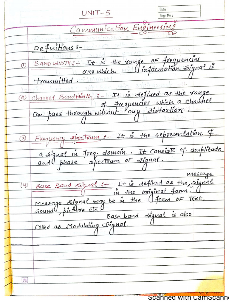 Unit 5 Notes_Communication | PDF