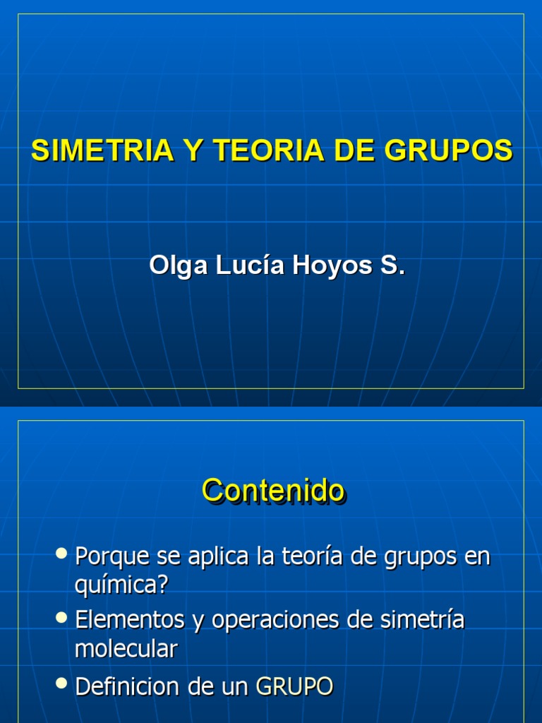 Elementos y Operaciones de Simetria | PDF | Simetría | Moléculas
