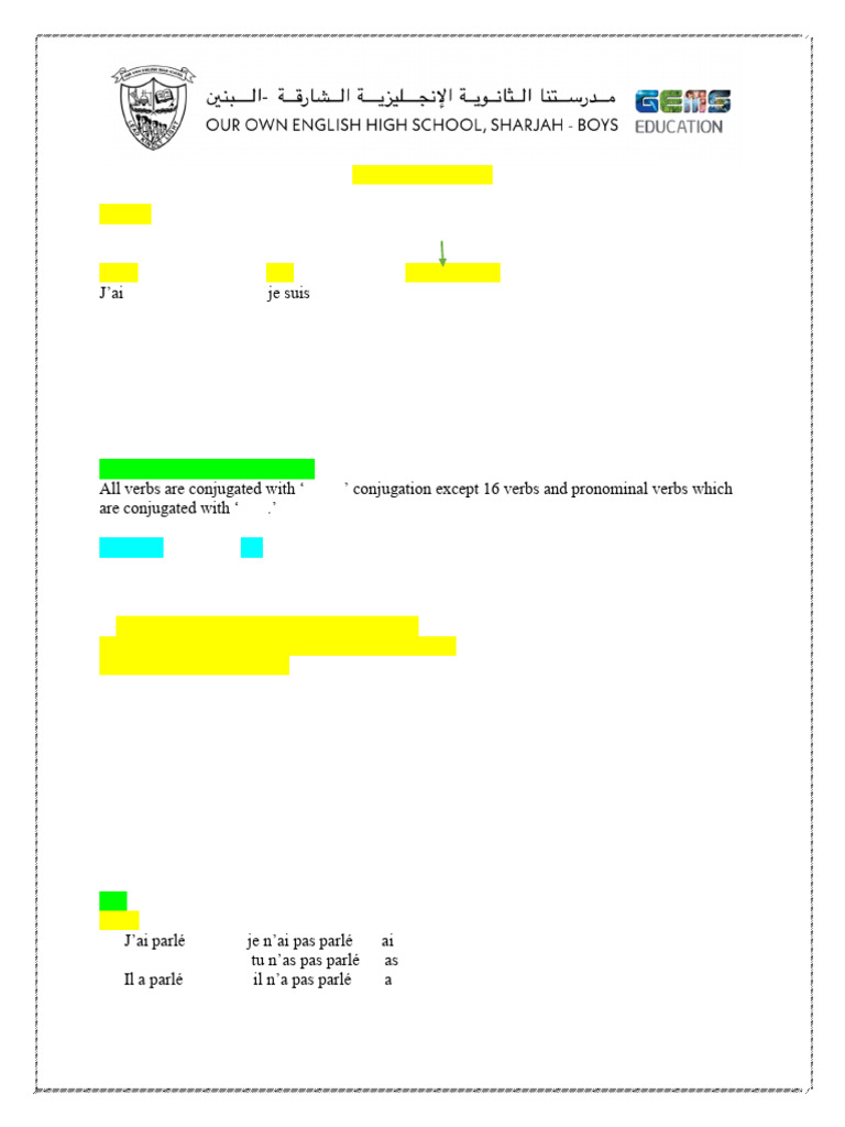 Guide du passé composé en français | PDF